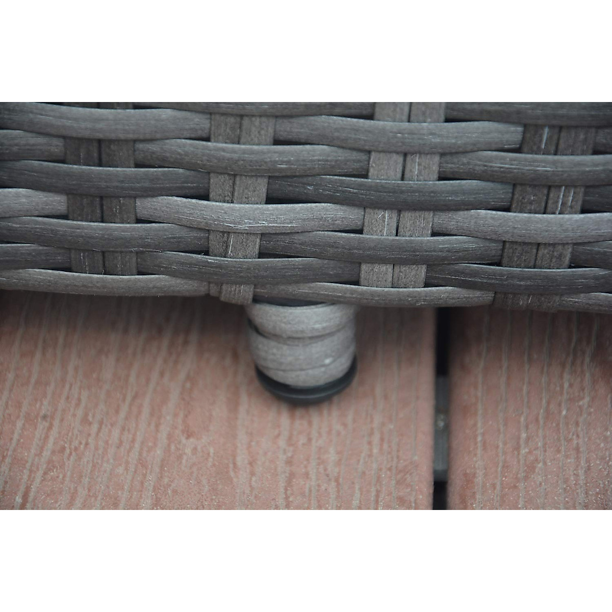 Direct Wicker 3 Pieces Aluminum Frame Outdoor Patio Chaise Lounge with Wheel PE Wicker Adjustable Chaise Lounge Chairs Chair Set for Garden