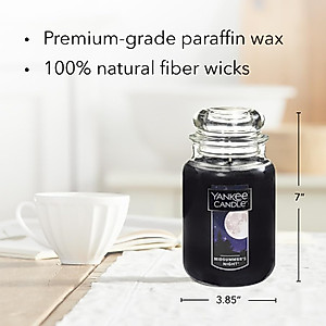 Yankee Candle MidSummer's Night Scented, Classic 22oz Large Jar Single Wick Candle, Over 110 Hours of Burn Time