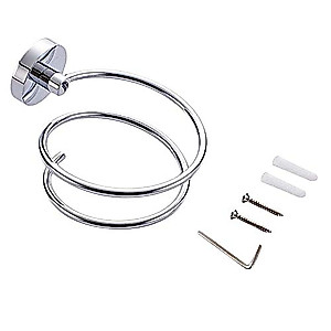 Hair Dryer Holder Wall Mount, Stainless Steel Blow Dryer Rack, Chrome Finished, Hidden Mounted, Copper Fastening