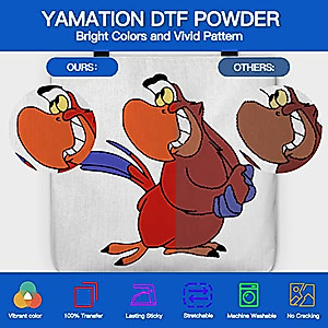 Yamation DTF Powder Kit, DTF Adhesive Powder Include Fine Medium Coarse, White Black DTF Transfer Powder Hot Melt Adhesive applies to All DTF Transfer Printers for Digital Prints on DTF Supply