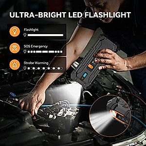 Jump Starter,3000A 24000mAh Portable Car Jump Starter Battery Pack for up to 10.0L Gas and 8.0L Diesel Engine,12V Battery Booster Pack Jump Box with USB Quick Charge 3.0 & DC 15V Ports