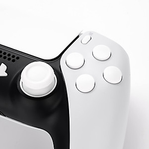 Z&Hveez Replacement Buttons Kit for PS5 Controller, D-pad & Action Buttons & L1 R1 L2 R2 Triggers & Faceplate Cover, Full Set Buttons with Repair Tools For DualSense Controller (White)