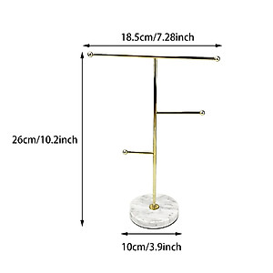 DITUDO Jewelry Stand Home Anti Lost Necklace Display Holder Pendant Storage Rack T-Bar Hanging Organizer Wedding Gift