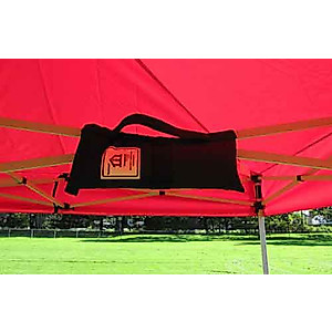 Impact 10' x 10' Pop Up Canopy Tent, Recreational Grade Steel Frame Includes 4 Weight Bags and Roller Bag, White