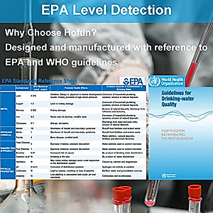 Water Testing Kits for Drinking Water,Hofun 16-Way Home Water Test Kit, Quick & Accurate Water Tester Strips - Detect pH, Total Hardness, Lead, Copper, Mercury,Bromine,Chlorine, Nitrate, Nitrite,
