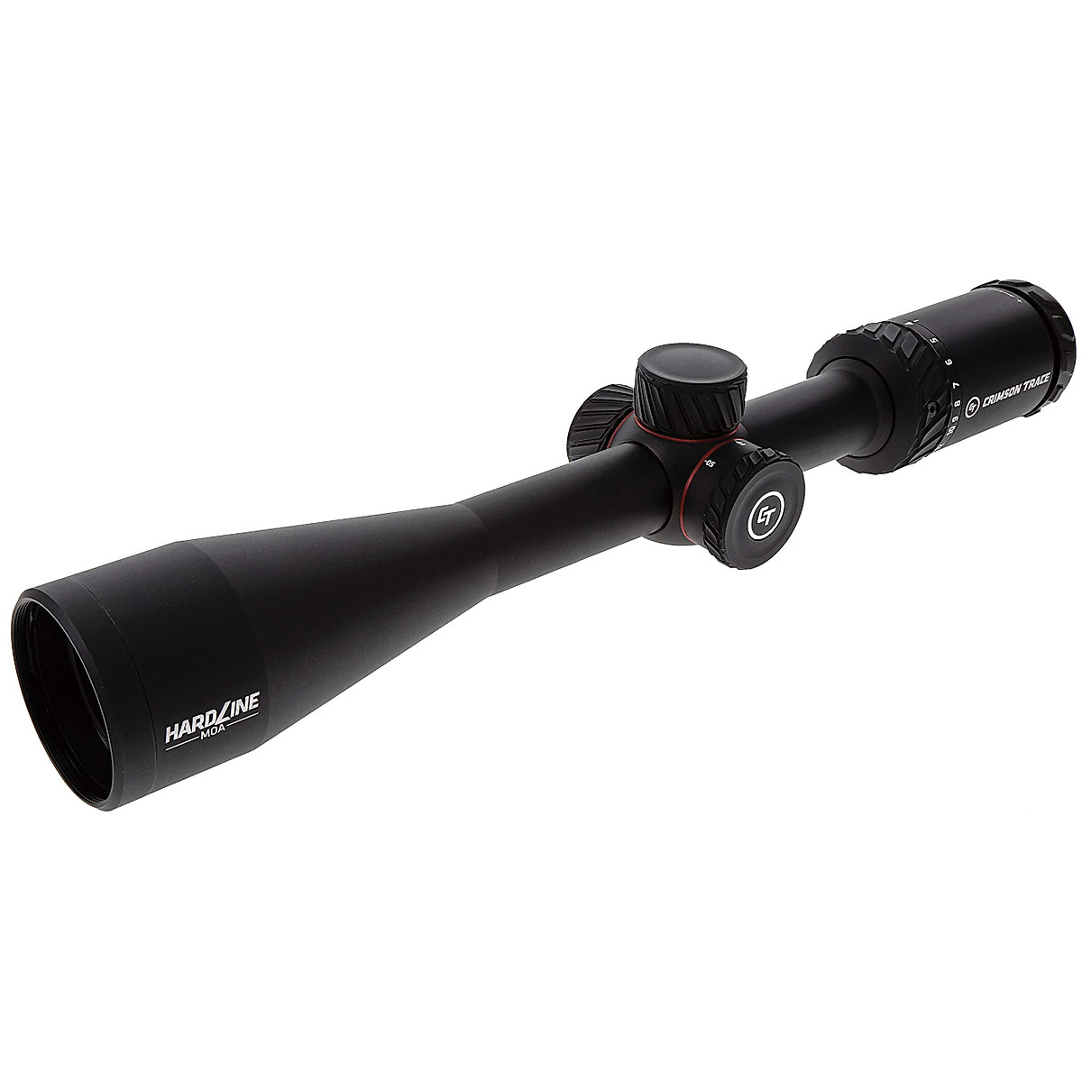 Crimson Trace Hardline 4-16x42mm Riflescope with SFP, MR1-MOA Reticle, Lightweight Solid Construction, Scope Caps and Lens Cloth for Hunting, Shooting and Outdoor