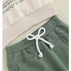 TheFound Baby Boy Christmas Outfit Christmas Vibes Print Sweatshirt Top Warm Pant Newborn Toddler Baby Christmas Outfit 0-3T (Apricot, 6-12 Months)