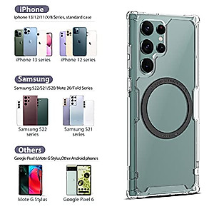 Nillkin MagSafe Ring Magnet - Magnetic Phone Sticker for Samsung Galaxy S23 S22 S21 S20 Ultra/Plus,Note 20/10/9 Series, iPhone 14 13 12 11/XS/8/SE, Google Pixel 7 Pro, Android Phones, 2 Pack Black