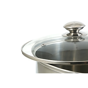 ExcelSteel - 548 ExcelSteel Stockpot with Encapsulated Base, 8 quarts, Silver