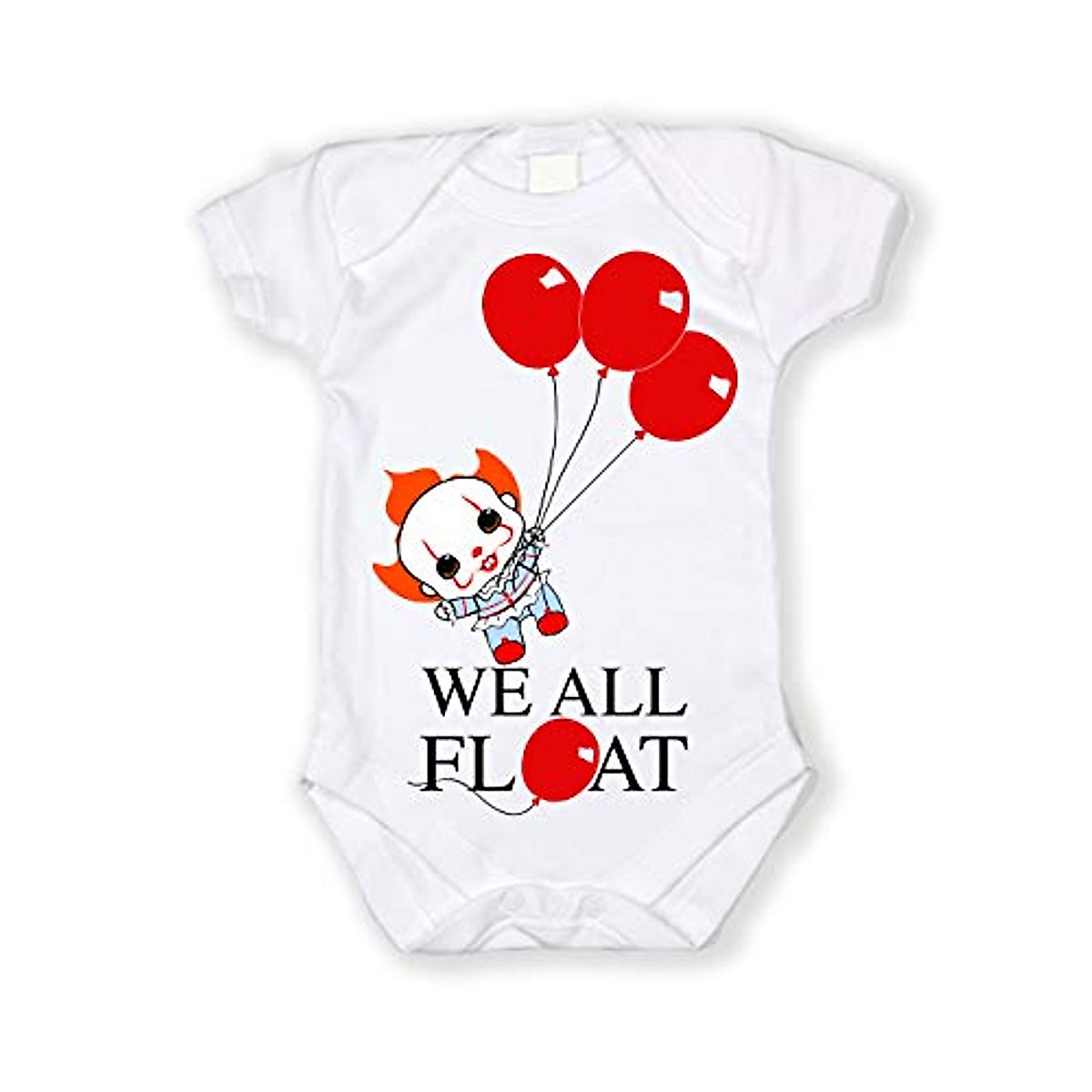 MIMA Apparel We All Float Down Here Pennywise Baby Bodysuit/Pennywise Tshirt Unisex Child