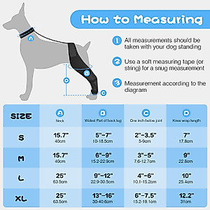 Dolitego Dog ACL Knee Brace for Pet Recovery, Adjustable Straps, Universal Fit, Supportive and Comfortable, for Small, Medium, Large Dogs (X-Large, Black Left)