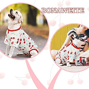 Bonaweite Dog Recovery Suit After Surgery, Pet Professional Surgical Shirt for Male Female Dogs Abdominal Wounds Bandage, Substitute E-Collar & Cone, Post-Operative Puppy Cat Onesies Snugly Vest