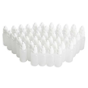 AKOAK 24 Pcs 5ml Plastic Squeezable Eye Liquid Dropper Bottles with Childproof Cap