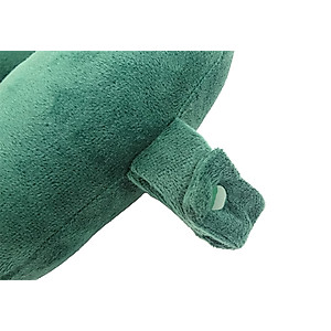 Wolf Essentials Kids Cozy Soft Microfiber Neck Pillow, Compact, Perfect for Plane or Car Travel, Hunter Green