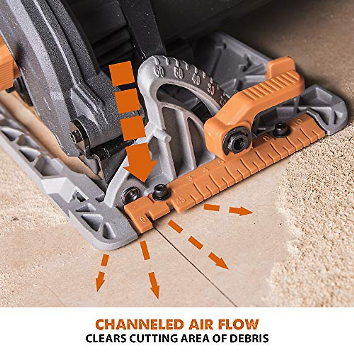 Evolution Power Tools R185CCS 7-1/4" TCT Multi-Material Cutting Circular Saw, 7-1/4", Orange