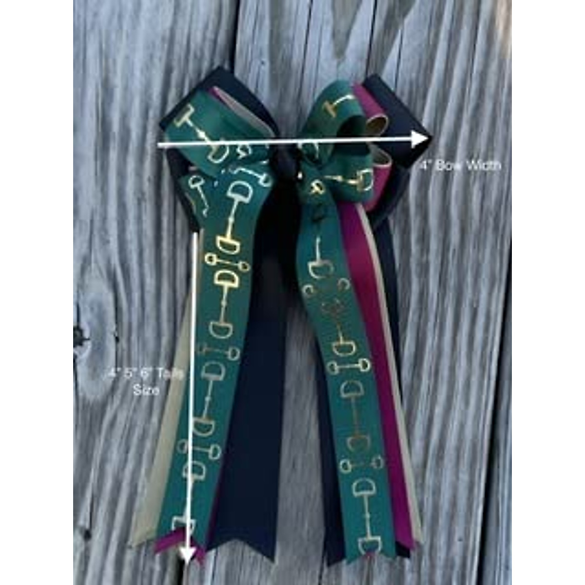 Equestrian Show Bows Girls Horse Shows Hairbows Pony Jumpers Pony Tail Hair Bows Gifts Kids (Small, Tails Size, 2" Alligator Clips)