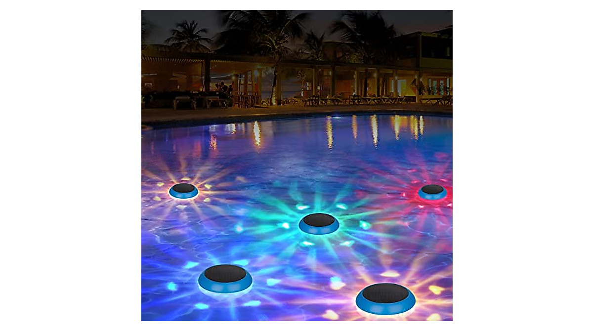 Floating Pool Lights Solar Powered RGB LED Pool Lights 2 Pack