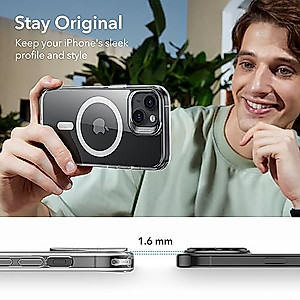 ESR for iPhone 15 Case, Compatible with MagSafe, Military-Grade Protection, Yellowing Resistant, Scratch-Resistant Back, Magnetic Phone Case for iPhone 15, Classic Series, Clear