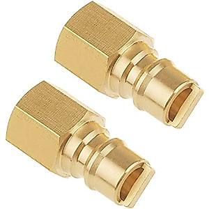 ANPTGHT Propane Brass Quick Connect Fitting Adapter Female Plug x 3/8' NPT Natural and Propane Gas Hose Plug for RV BBQ