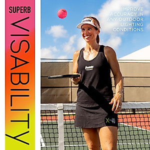 Franklin Sports X-40 Pickleballs - Outdoor 3 Pack USA PICKLEBALL APPROVED Pink Official Ball of US Open Pickleball Championships
