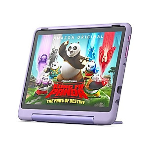 Amazon Fire HD 10 Kids Pro tablet- 2023, ages 6-12 | Bright 10.1" HD screen | Slim case for older kids, ad-free content, parental controls, 13-hr battery, 32 GB, Happy Day
