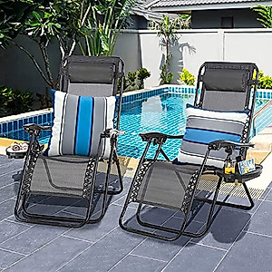 HYOPUO Set of 2 Outdoor Throw Pillow Covers, 18x18 Waterproof Farmhouse Stripes Pillow Covers, Outdoor Pillow Covers Decorative Cushion Covers for Furniture Patio Bench