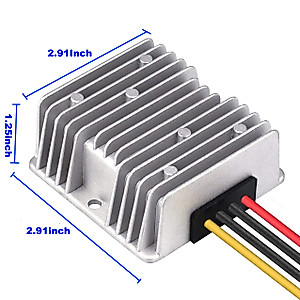 DC Voltage Converter Regulator DC 12V(10V-16V) Step Up to 56V 3A 168W Waterproof Car Power Supply Electronic Boost Transformer for Golf Cart Club Car