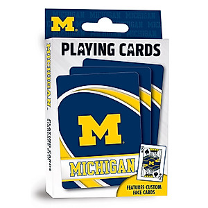MasterPieces NCAA Michigan Wolverines Playing Cards, 2.5" x 3.5", 0 months to 1200 months