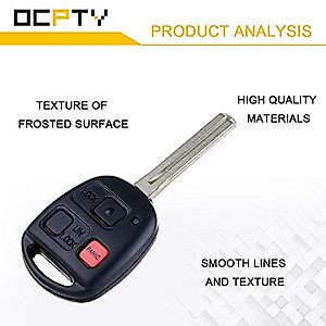 OCPTY 1X Uncut Keyless Entry Remote Control Key Fob Transmitter Replacement for 2003-2008 for Lexus LX470/ 2003-2009 for Lexus GX470 HYQ1512V 89070-60801