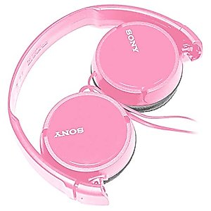 SONY Wired Over Ear Best Stereo Extra Bass Portable Foldable Headphones Headset for Apple iPhone iPod/Samsung Galaxy / mp3 Player / 3.5mm Jack Plug Cell Phone (Rose)