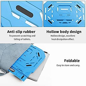 Frunsi Drawing Tablet Stand, Laptop Stand, Foldable Stand for Tablet Display, 9 Levels Adjustable Angles with a Built-in Phone Holder, for 12-17 inch Drawing Tablet, Smartphones