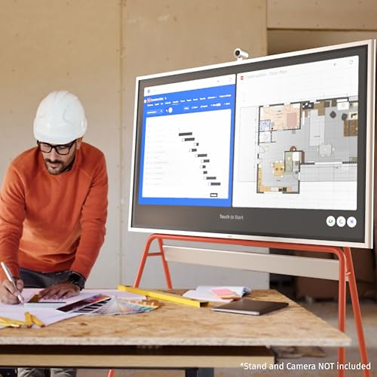 Vibe S1 4K UHD Smart Board, 55 Inch Digital Whiteboard for Office and Classroom, Electronic Presentation Meeting Device for Hybrid Work, Interative Touchscreen Display, Chrome OS and 250+ Free Apps