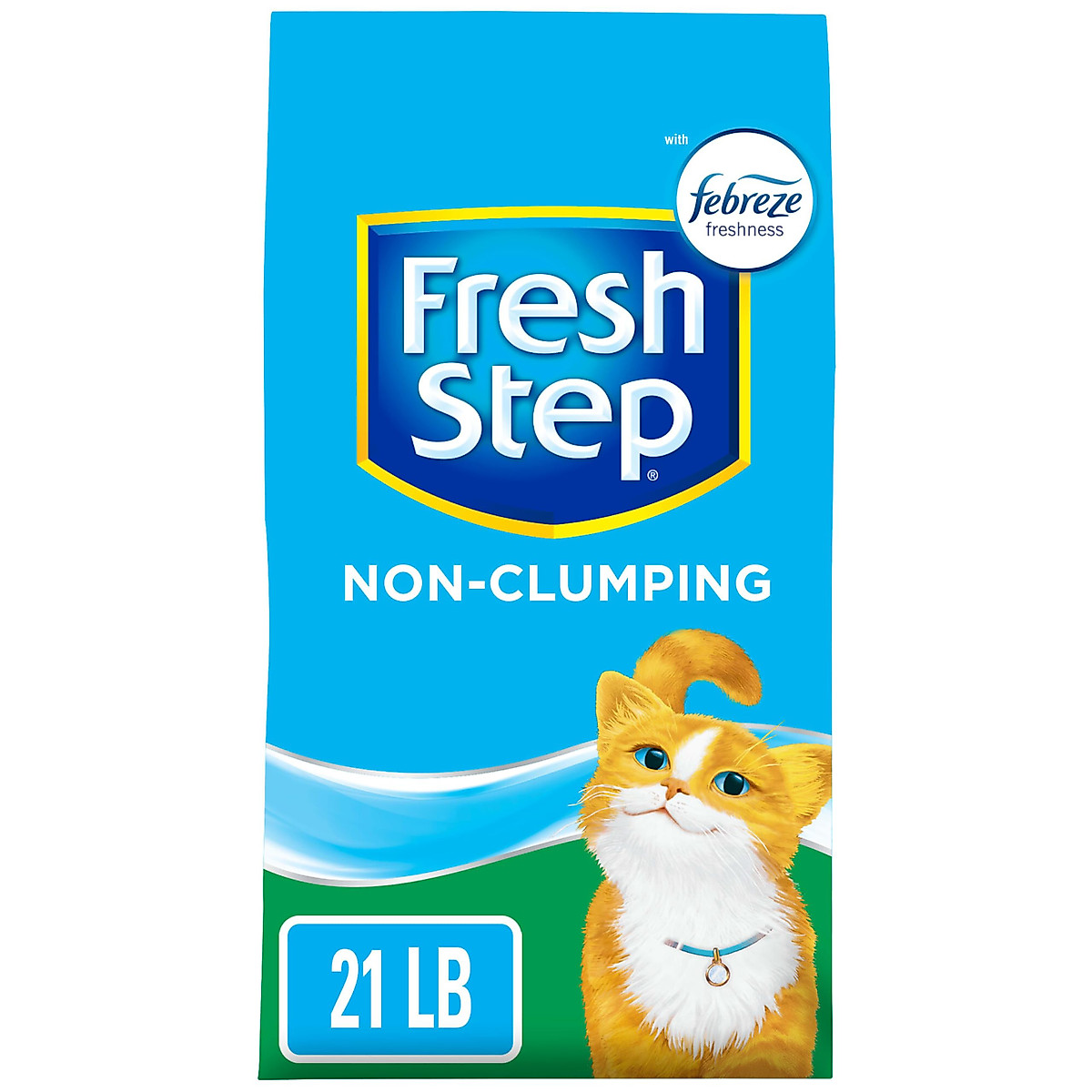 Fresh Step Non-Clumping Premium Cat Litter with Febreze Freshness, Scented - 21 Pounds (Package May Vary)