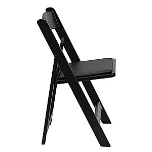 Flash Furniture Hercules Series Folding Chair - Black Resin - 2 Pack 800LB Weight Capacity Comfortable Event Chair - Light Weight Folding Chair