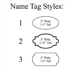 Custom Personalized Engraved Name Tag/Badge for Business, with Magnet or Pin, 1.5"x3" - 1 Tag