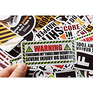 100 Pcs Pack Funny Hardhat Stickers for Helmet Tool Box Hood, Waterproof Vinyl Sticker for Welding Construction Union Military Lineman Ironworker Oilfield Electrician Pipeliner Ibew Colleague Husband