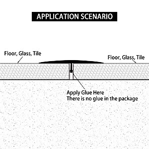 Gaahing Aluminum T Molding Floor Transition Strip, T Moulding for Laminate Flooring Planks, Vinyl Floor Transition, Rubber Transition (3Pcs x 2.9ft x 1.6in, Matte Gold)
