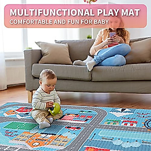 Baby Playpen with Mat, Large Playpen For Babies and Toddlers, 71"L x 59"W x 25.5"D Baby Fence Play Area with Playmat, 360° Visible Playard for Baby, Indoor Extra Large Baby Playpen for Infants Age 1-3