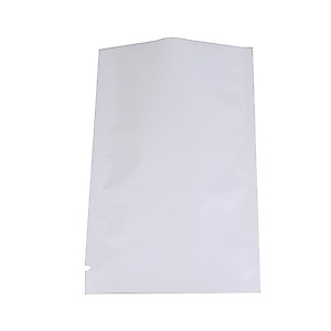 100 Premium Colored Mylar Foil Heat Sealable Bags 9x13cm (3.5x5.1") … (White)