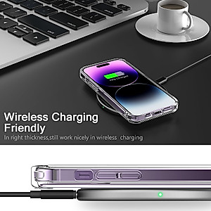 bicol for iPhone 14 Pro Max Case with Clear Fashionable Designs for Women Girls,[with Screen Protector] Slim Fit Shockproof Durable Protective Phone Cover for 6.7 inch,Cute Ghost