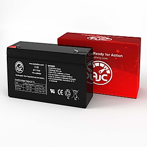AJC Battery Compatible with Portalac GS PE6V12 6V 12Ah Emergency Light Battery