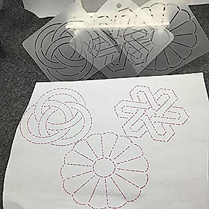 Bequilter 9pcs/Set Quilting Creations Quilting Stencil Sewing Stencils Kit Embroidered Template Handmade DIY Sewing Tool Set