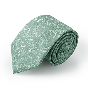 Jacob Alexander Men's Slim Width 2.75" Floral Neck Tie