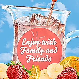 Crystal Light Sugar-Free Strawberry Orange Banana Low Calories Powdered Drink Mix, 72 Count Pitcher Packets