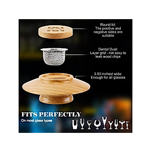 Kinnedine | Cocktail Smoker with Torch, Premium Quality Whiskey Gifts for Men, Best for Bourbon Whisky, Six Flavor Wood Chips for Infusing Cocktails, Wine, Whiskey, Cheese, Salad, and Meat. Cleaning Kit Included for Easy Clean Up. (No Butane)