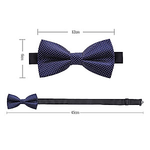 AUSKY 8 PACKS Elegant Adjustable Pre-tied bow ties for Men Boys (Mixed color)