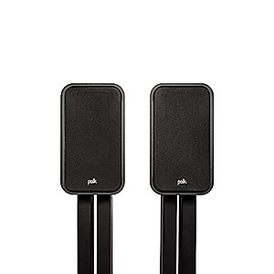 Polk Signature Elite ES20 Bookshelf Speaker - Hi-Res Audio Certified, Dolby Atmos & DTS:X Compatible, 1" Tweeter & 6.5" Woofer, Power Port Technology for Effortless Bass (Pair, Stunning Black)