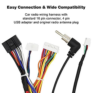 Car Radio Wiring Harness Kit Replacement for Honda Civic CRV 2012-2015 Stereo Power Adapter with CANBus Connector