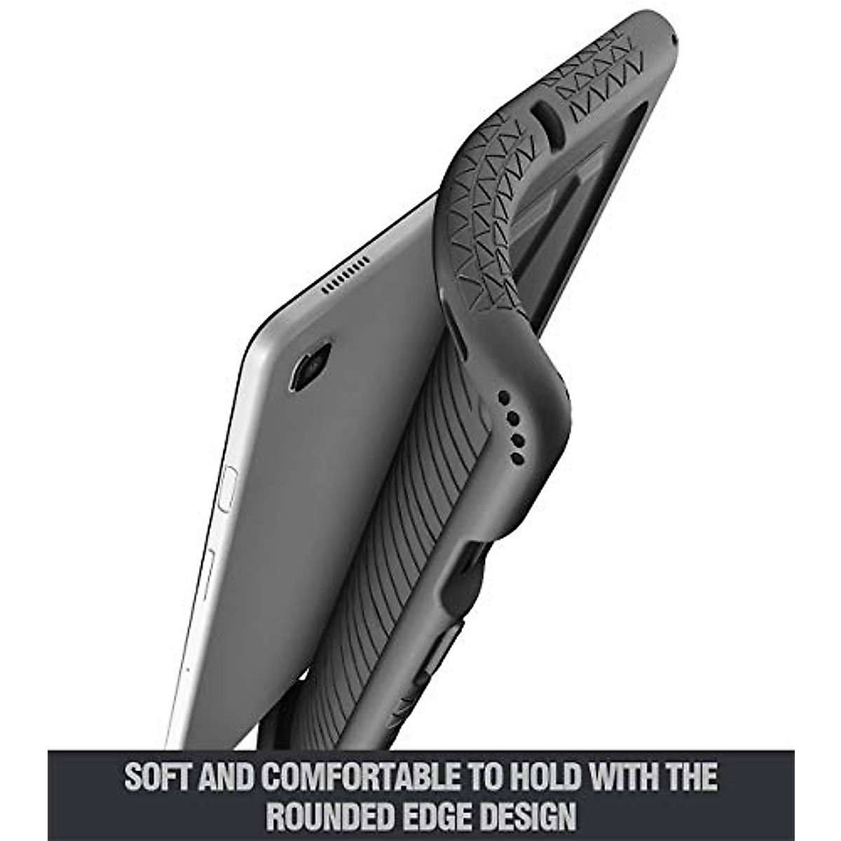 Poetic TurtleSkin Heavy Duty Case Designed for Galaxy Tab S5E 10.5 Inch (SM-T720/T725) 2019 Release, Rugged Shockproof Drop Protection Kids Friendly Protective Silicone Cover Case, Black