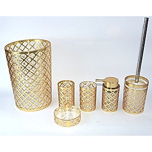 Daniels Geneva Gold 6 Piece Basket and Accessory Set